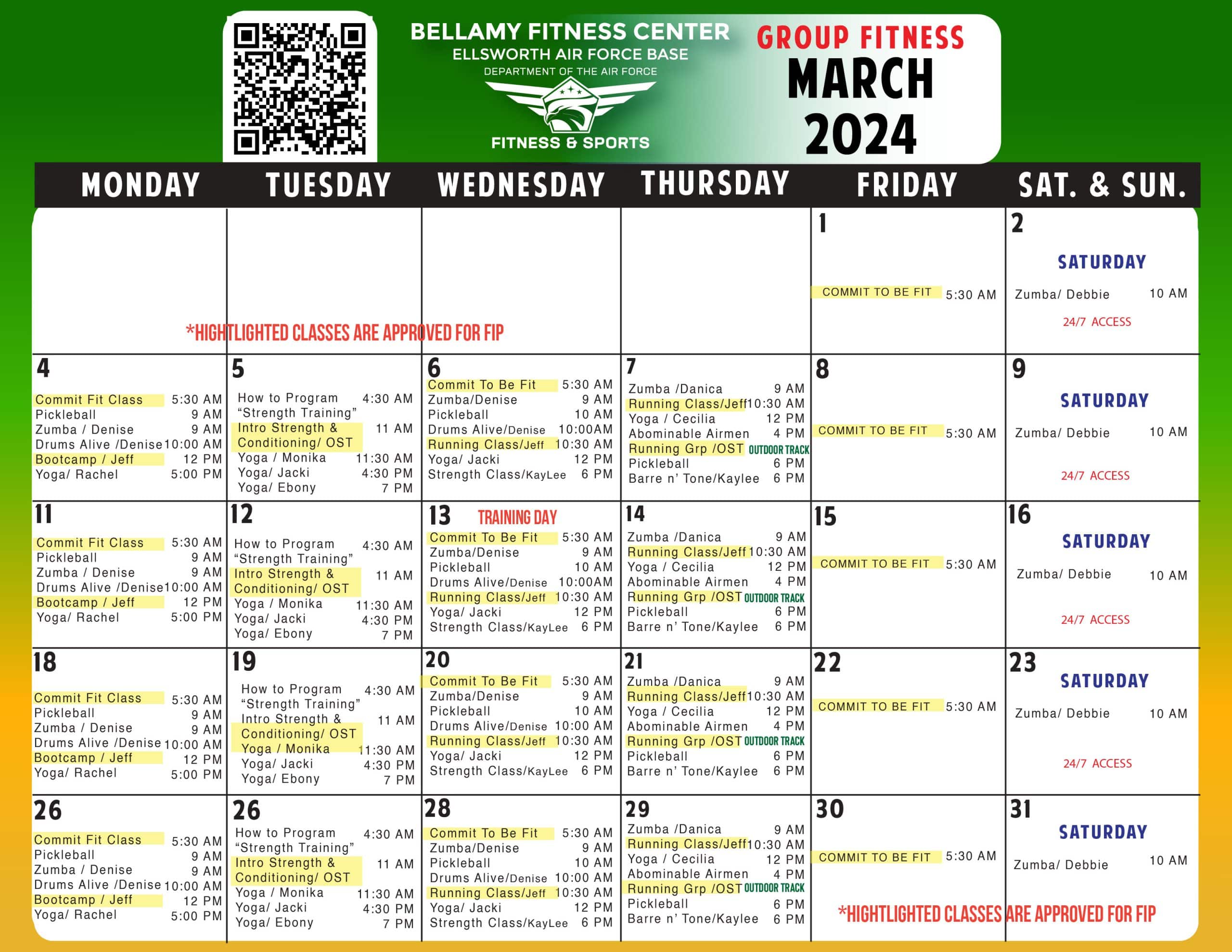 Group Fitness Classes | Ellsworth Air Force Base